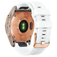China Replacement Popular Quick Fit for Men Luxury Silicone Watch Strap Rose Gold Buckle for Garmin Fenix 7S 20mm Silicone Watch Band for sale
