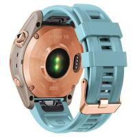 China Replacement Popular Quick Fit for Men Luxury Silicone Watch Strap Rose Gold Buckle for Garmin Fenix 7S 20mm Silicone Watch Band for sale