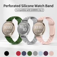China 14mm Silicone Watch Band for Garmin Lily 2 Soft Sport Strap Breathable Replacement for Women Wholesale for sale