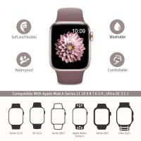China Soft Silicone Sport Watch Band 49mm 45mm for 46mm Apple Watch Series 11 10 9 8 7 SE 3 2 Ultra 3 2 Rubber Wristband Strap for Men for sale