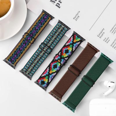 China Soft Fabric Watch Band for Apple Watch Series 10 46mm 42mm Series 9 8 7 45mm 41mm Nylon Sport Strap for Women Men Daily for sale