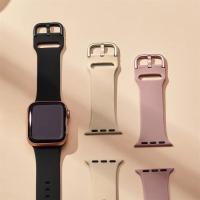 China Mens Silicone Rubber Strap 49mm 45mm 44mm for Apple Watch Ultra 3 2 Series 11 10 9 8 SE 3 2 Sport Watch Band for sale