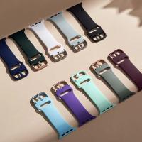 China Mens Silicone Rubber Strap 49mm 45mm 44mm for Apple Watch Ultra 3 2 Series 11 10 9 8 SE 3 2 Sport Watch Band for sale
