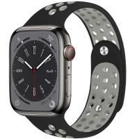 China Mens Silicone Watch Band 49mm 45mm for Apple Watch Ultra 3 2 Series 11 10 9 8 SE Rubber Sport Strap for sale