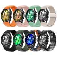 China Universal Magnetic Braided Nylon 20mm 22mm Watch Band Breathable Comfort Soft Elastic Watch Strap for sale