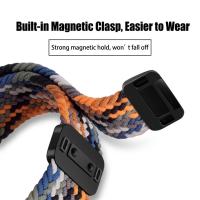 China Universal Magnetic Braided Nylon 20mm 22mm Watch Band Breathable Comfort Soft Elastic Watch Strap for sale