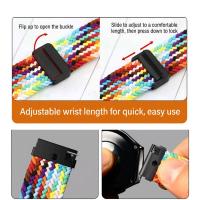 China Universal Magnetic Braided Nylon 20mm 22mm Watch Band Breathable Comfort Soft Elastic Watch Strap for sale