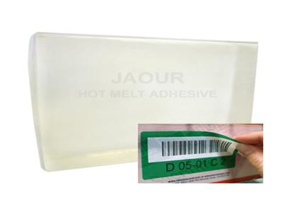 China JaourTak PSA Hot Melt Adhesive for Removable Labels - 150-180°C Application Temperature, 6.25kg Block Packing for sale