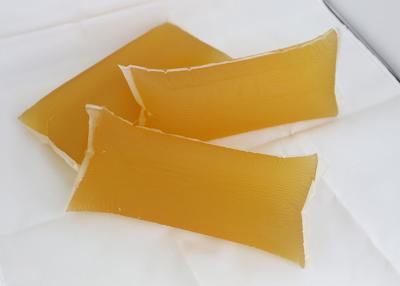 China Yellow Transparent Rubber PSA Hotmelt for Paper Labels - 75±10℃ Softening Point, 1800±100 cps Viscosity for sale