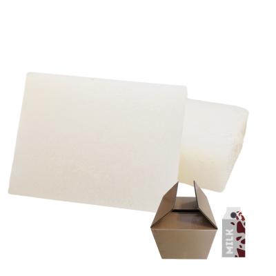 China Polyolefin Hot Melt Adhesive for High Speed Film Coated Carton Box Packaging Low Viscosity 120°C Softening Point for sale