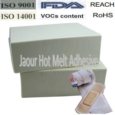 China Medical Hot Melt Adhesive for Tapes - 100% Solid Block, Milky White, 12 Month Shelf Life for sale
