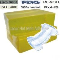 China Positioning Hot Melt Pressure Sensitive Adhesive for Sanitary Napkins - 135-150°C Operating Temperature, 24 Month Shelf Life for sale