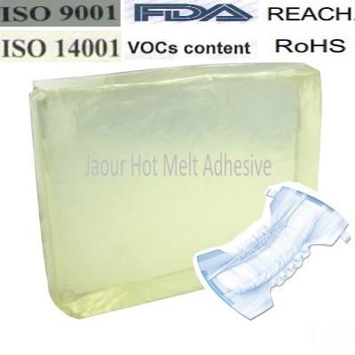China Rubber Based PSA Hot Melt Adhesive Blocks for Adult Diapers - 78°C Softening Point, 10-15 gsm Coating for sale