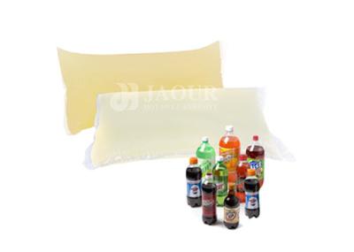 China JaourTak PET Bottle Labeling Hot Melt Adhesive 2600 cps High Tack Peel for sale