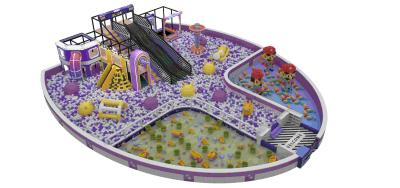 China Circular Mid Court Indoor Playground 360° Attractive Three Zone EN1176 / ASTM for sale