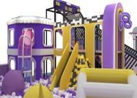 China Circular Mid Court Indoor Playground 360° Attractive Three Zone EN1176 / ASTM for sale