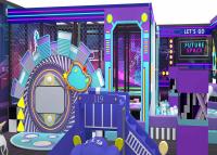 China Futuristic Neon Space Theme Custom Indoor Playground Multi Sensory Gameplay for Kids Aged 3-14 for sale
