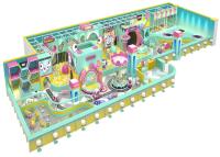 China Custom Macaron Luxury Integrated Indoor Play Castle Slide Ball Pit Climbing Structure Kids Playground for sale