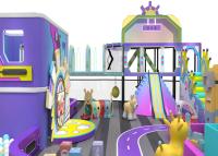 China Custom Macaron Soft Play Structure Family Entertainment Center Indoor Home Villa Playground for sale