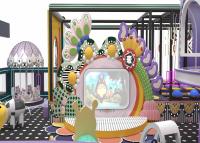 China Villa Private Home Custom Pastel Indoor Jump Park Waterproof PVC Fabric for sale