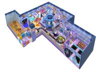China Macaron Custom Indoor Family Entertainment Center Soft Play Castle Slide Maze Trampoline Playground for sale