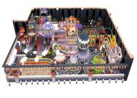 China Macaron Home Play Kids Indoor Amusement Center Custom Family Entertainment Castle Maze Slide Trampoline for Villa for sale