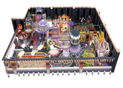 China Macaron Home Play Kids Indoor Amusement Center Custom Family Entertainment Castle Maze Slide Trampoline for Villa for sale