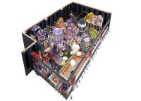 China Macaron Home Play Kids Indoor Amusement Center Custom Family Entertainment Castle Maze Slide Trampoline for Villa for sale