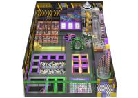 China Space Arcade Trampoline Park Sci Fi Purple Yellow Themed Commercial Indoor for sale