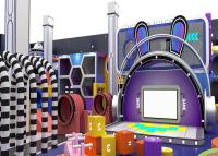 China Red Yellow Minimalist Sports Trampoline Castle Commercial Kids Indoor Fitness Playground for sale