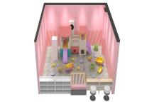 China Cartoon Themed Indoor Sand Pit Soft Package Play Sand Pool for Kids Naughty Castle for sale