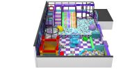 China Future Space Neon Themed Indoor Soft Play Castle | Multi-Level Commercial Toddler Playground for sale