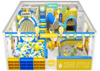 China King Style Yellow & Blue Themed Indoor Soft Play | Commercial FEC Naughty Castle for Shopping Mall for sale