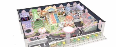 China Macaron Town Indoor Soft Playground | Commercial Themed Naughty Castle for sale