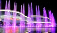China Stainless Steel 304 Outdoor Floating Water Fountain with 100M Spray Height and RGB LED Lighting - 380V Power System for sale