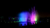 China Stainless Steel 304 Outdoor Floating Water Fountain with 100M Spray Height and RGB LED Lighting - 380V Power System for sale