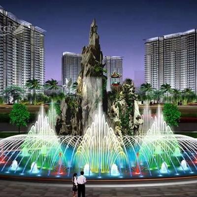 China Portable Musical Rainbow Pond Fountain with 304 Stainless Steel Construction and 24V LED Lighting - Custom Design Available for sale