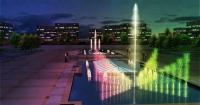 China Portable Musical Rainbow Pond Fountain with 304 Stainless Steel Construction and 24V LED Lighting - Custom Design Available for sale