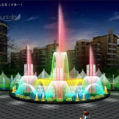 China Laser Dancing Water Show Musical Fountain with RGB LED Lamps 24V/36W and Stainless Steel 304 Construction for sale