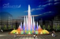 China Laser Dancing Water Show Musical Fountain with RGB LED Lamps 24V/36W and Stainless Steel 304 Construction for sale