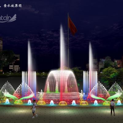 China Musical Signal Control Sea Fountain Outdoor Stainless ISO Garden for sale