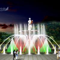 China Musical Signal Control Sea Fountain Outdoor Stainless ISO Garden for sale