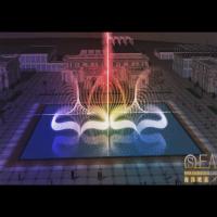 China Round swing spray gushing shape water music fountain design for sale