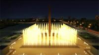 China Seafountain DMX control multimedia music pond pump fountain for sale