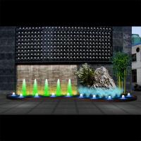 China Indoor garden use LED lighted dancing fountain mix water curtain for sale