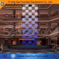 China Indoor garden use LED lighted dancing fountain mix water curtain for sale