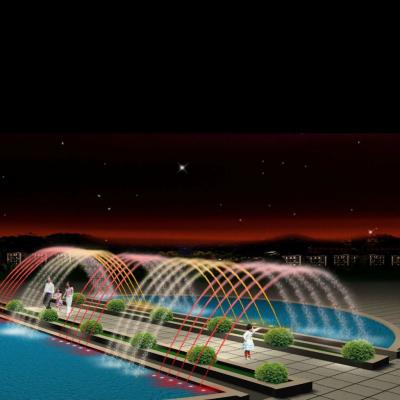 China Jumping jets foam nozzle simple music dancing fountain for sale