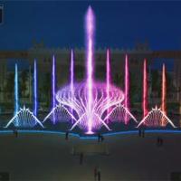 China Cross swing rotary nozzle rectangle pond music dancing fountain for sale