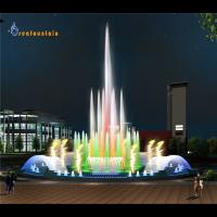 China Colorful lamps multimedia music water dancing floating fountain for sale