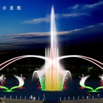 China Outdoor color changing RGB led light music fountain for sale